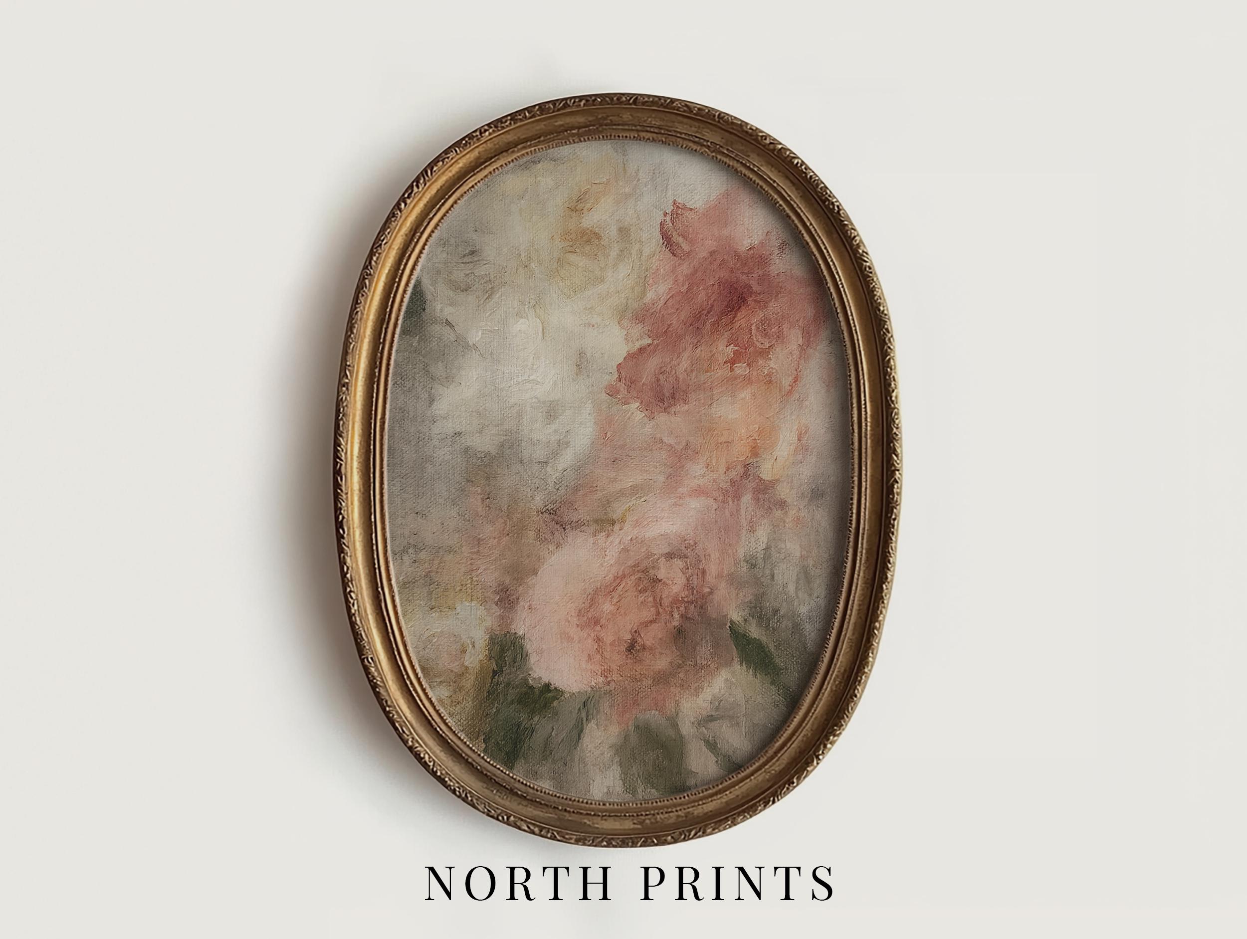 Vintage Blush Rose Floral Art: Romantic Cottagecore Print (digital ...