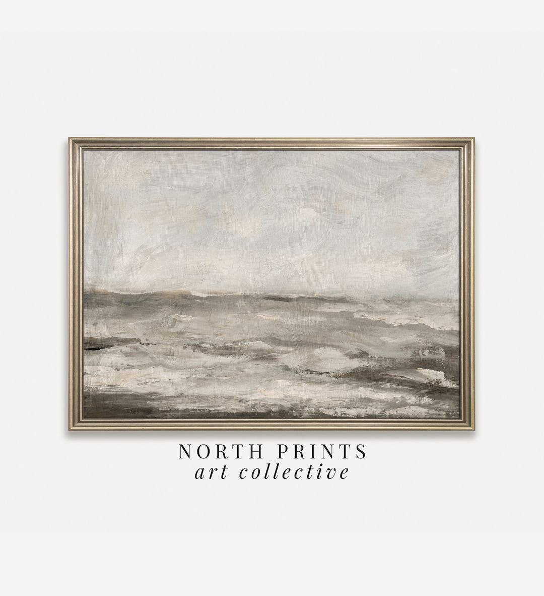 Rustic Coastal Ocean Art Print: Vintage Nautical Painting (printable ...