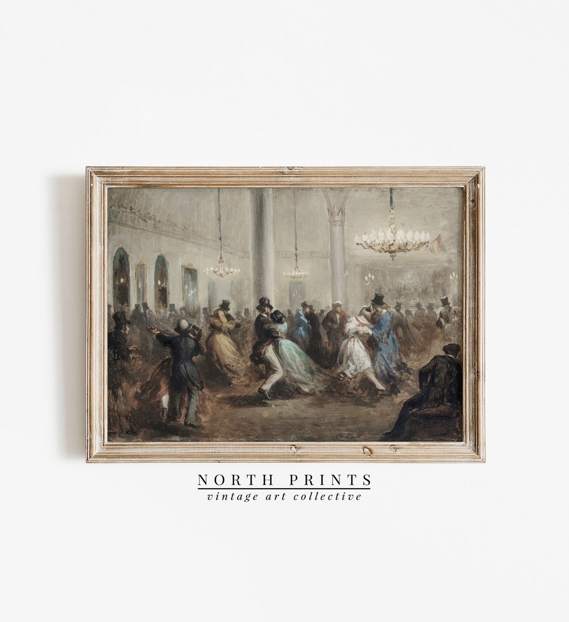 Vintage Masquerade Ball Painting Antique Living Room Art - Etsy