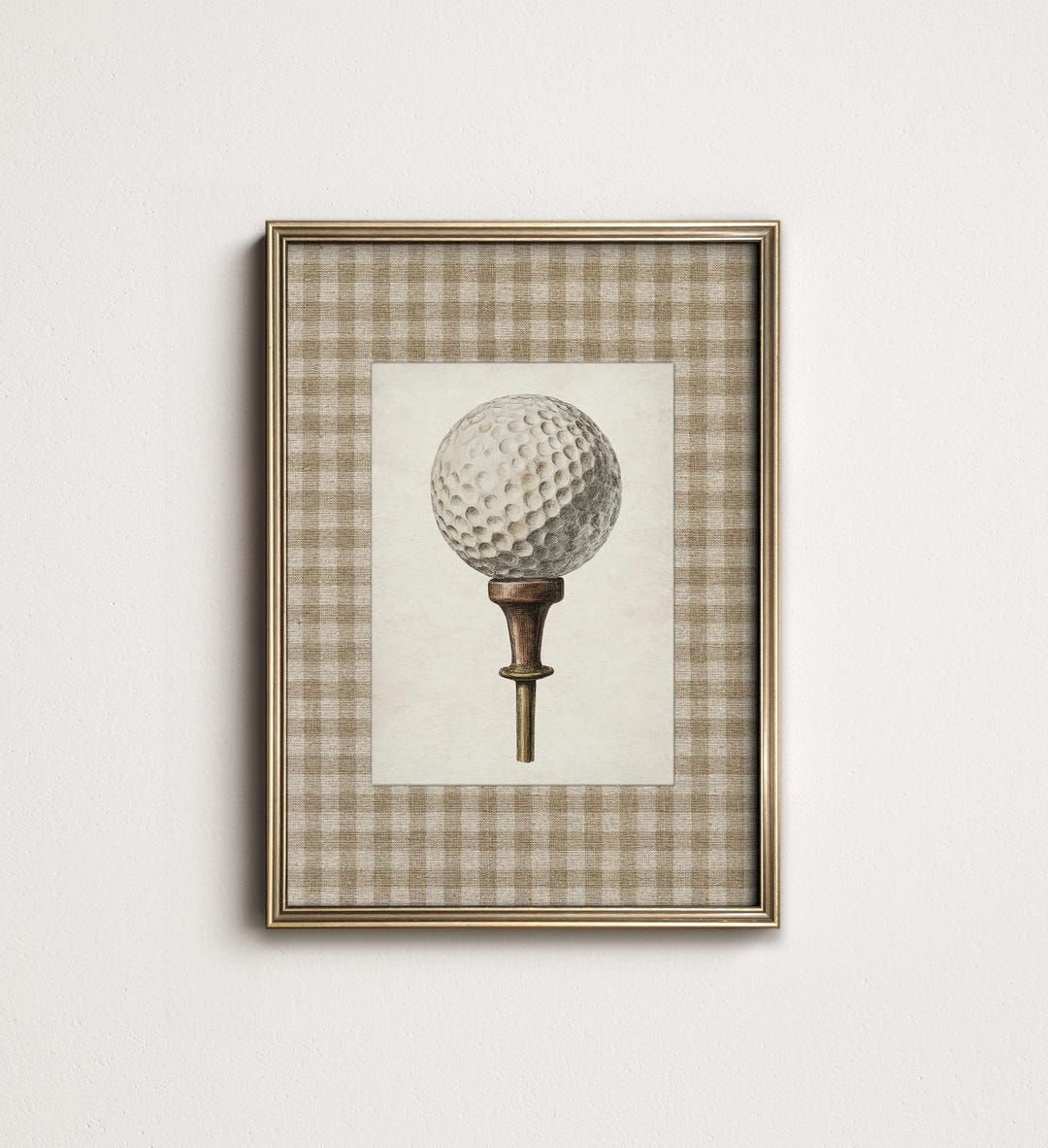 Country Club Golf Ball PRINTABLE Art, Vintage Sports Wall Decor ...