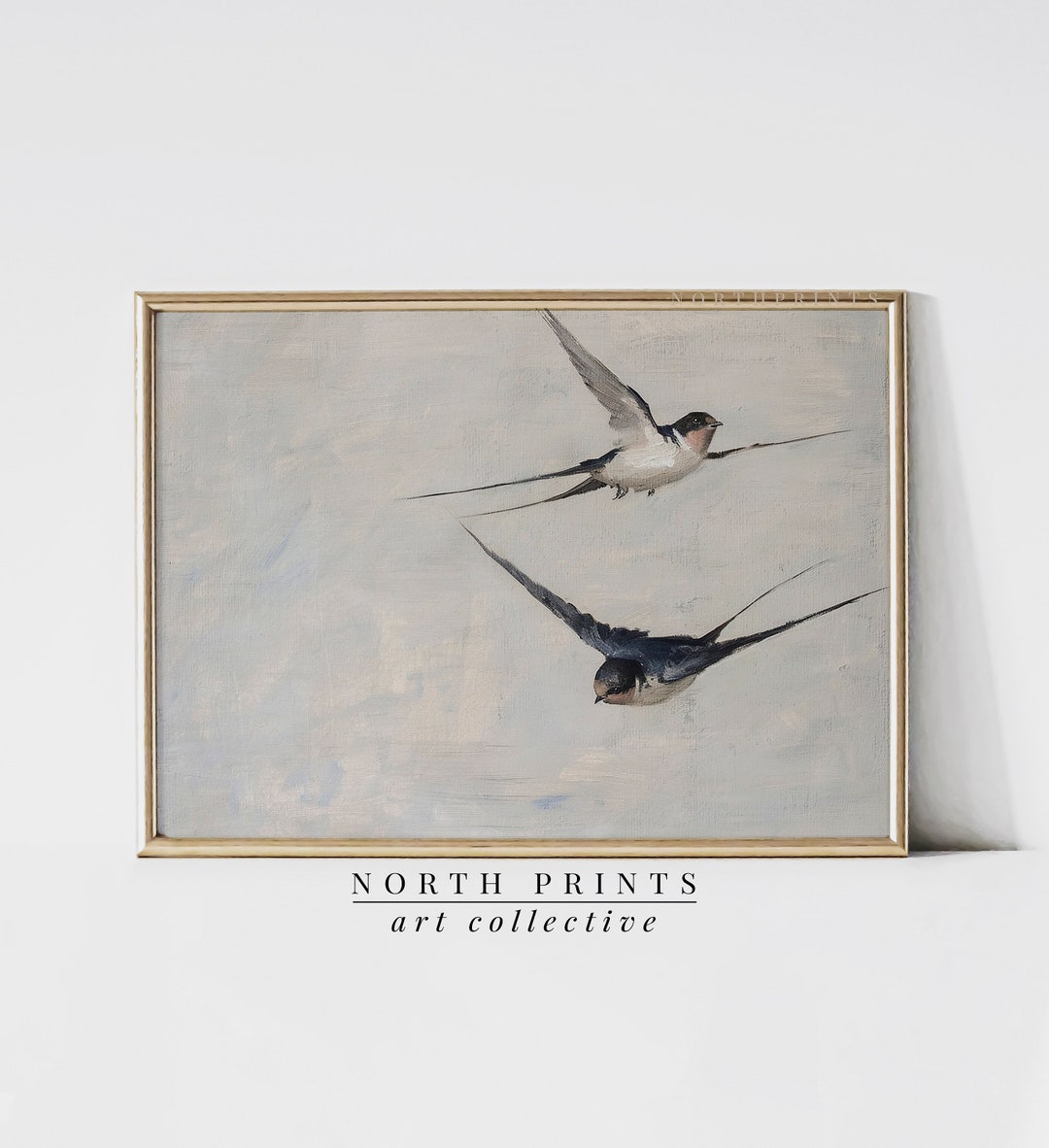 Nursery Wall Art PRINTABLE, Birds Painting Farmhouse Kids Room Decor ...