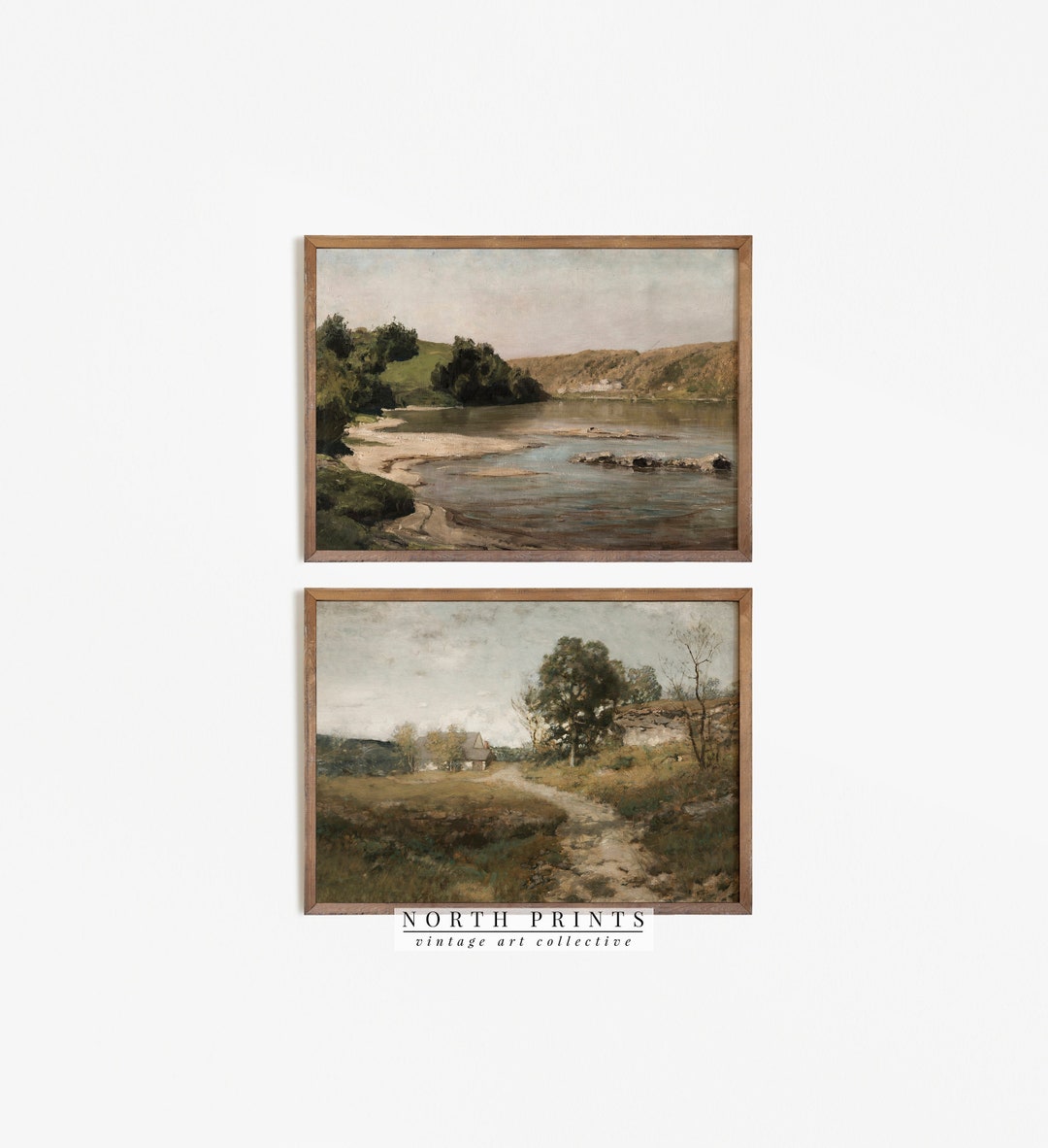Country Landscape Print SET | Vintage Farmhouse Prints Digital ...