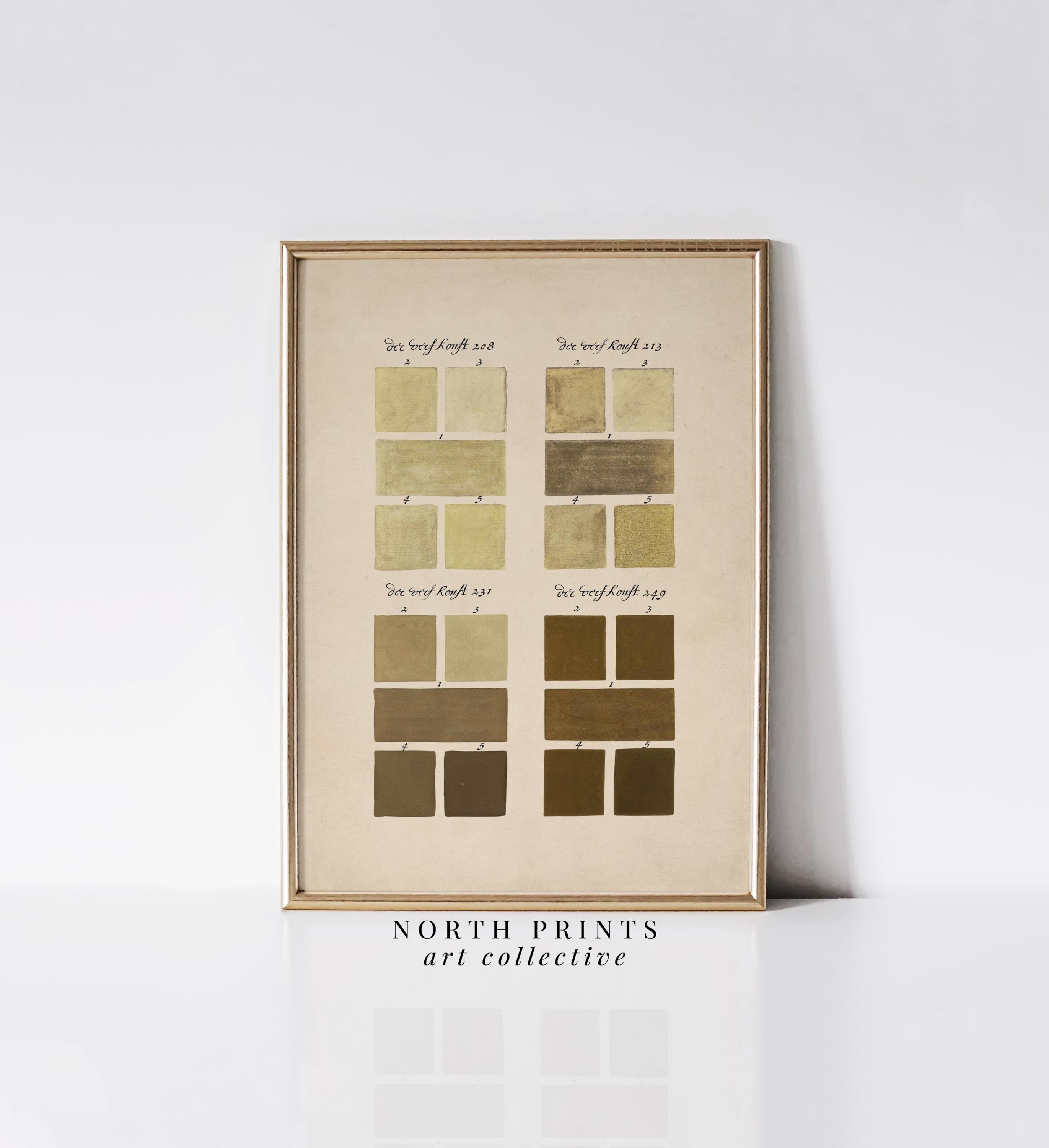 Vintage Neutral Color Chart Print: Farmhouse Nursery Wall Decor ...