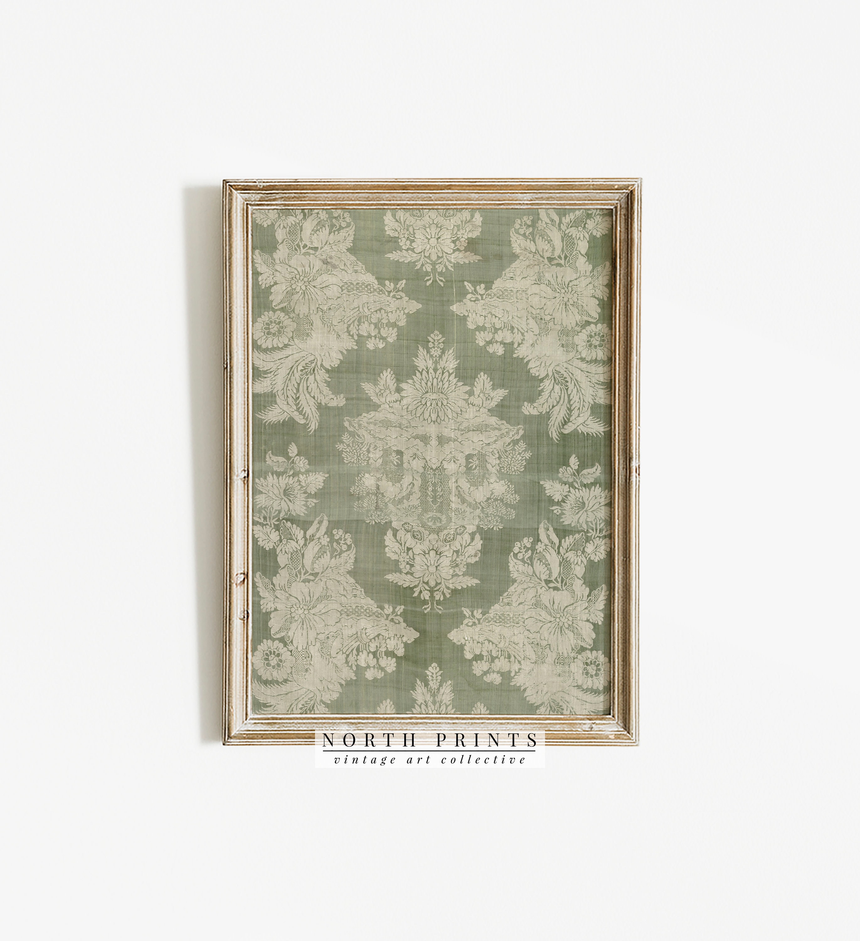 Muted Green Tapestry Wall Art Vintage Textile PRINTABLE - Etsy