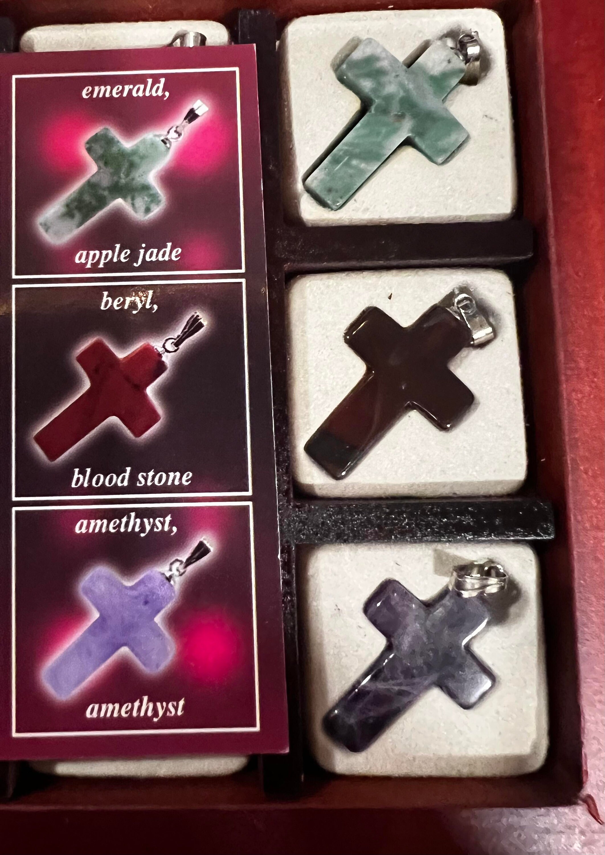 You Choose Gem Stones Crosses Pendant/ Charm Handcrafted From Semi ...