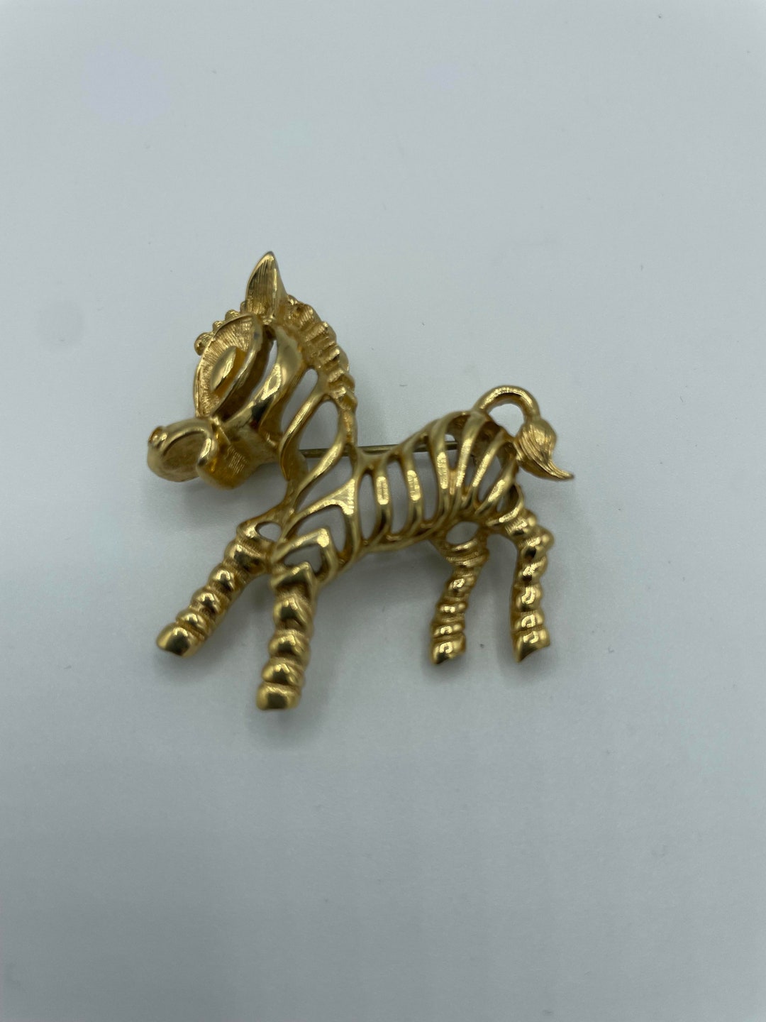 Vintage Signed Monet Zebra Pin/unisex Brooch - Etsy