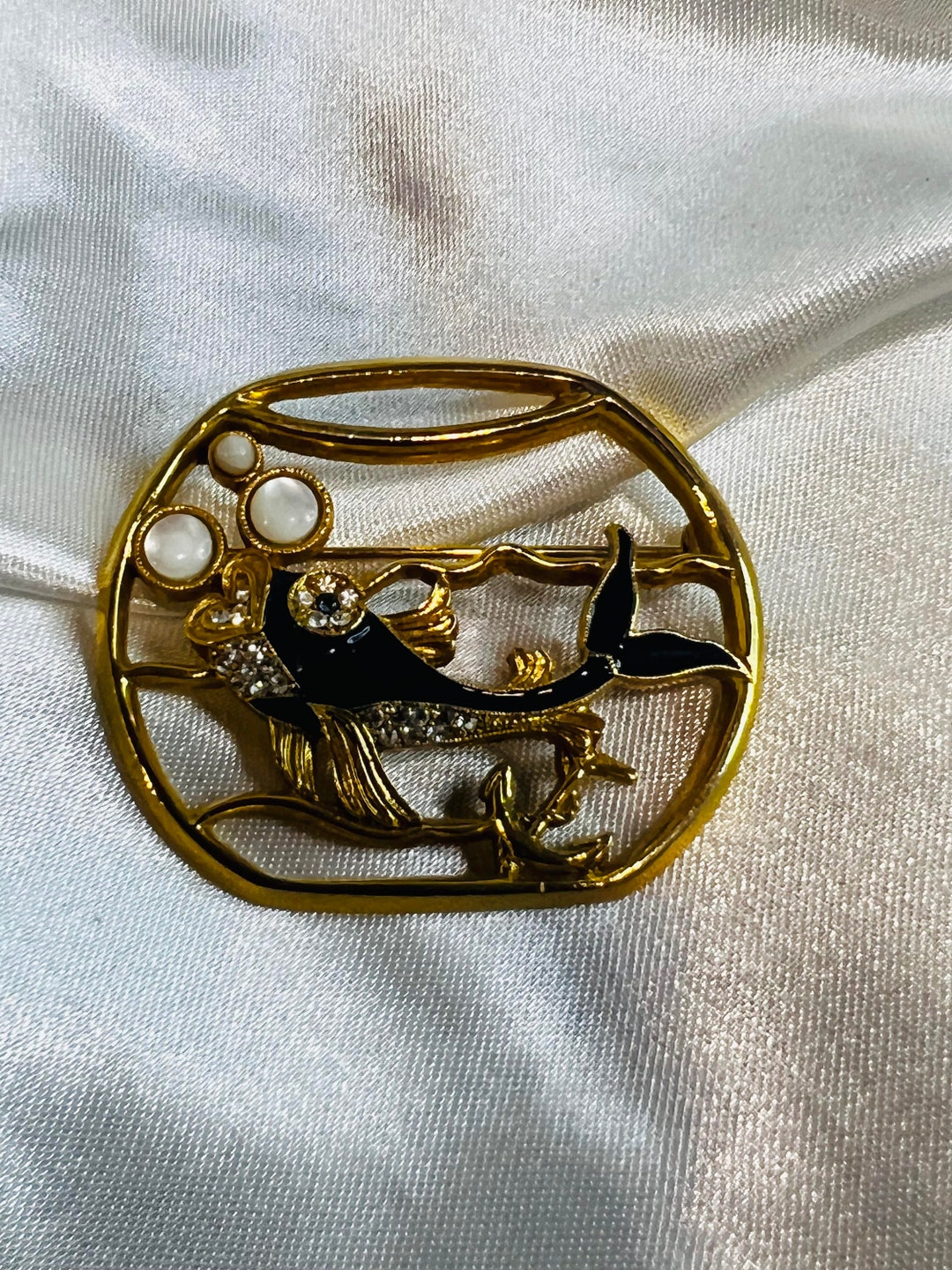Fish Bowl Pin 1928 Jewelry Women's - Etsy