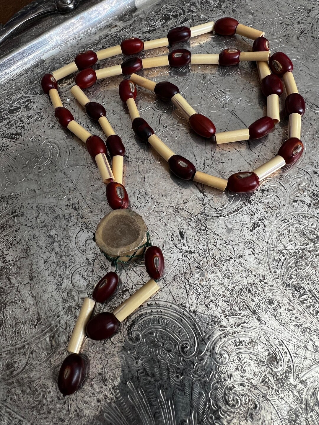 Native American Handmade Wood /seed With Drum Tassel Pendant - Etsy