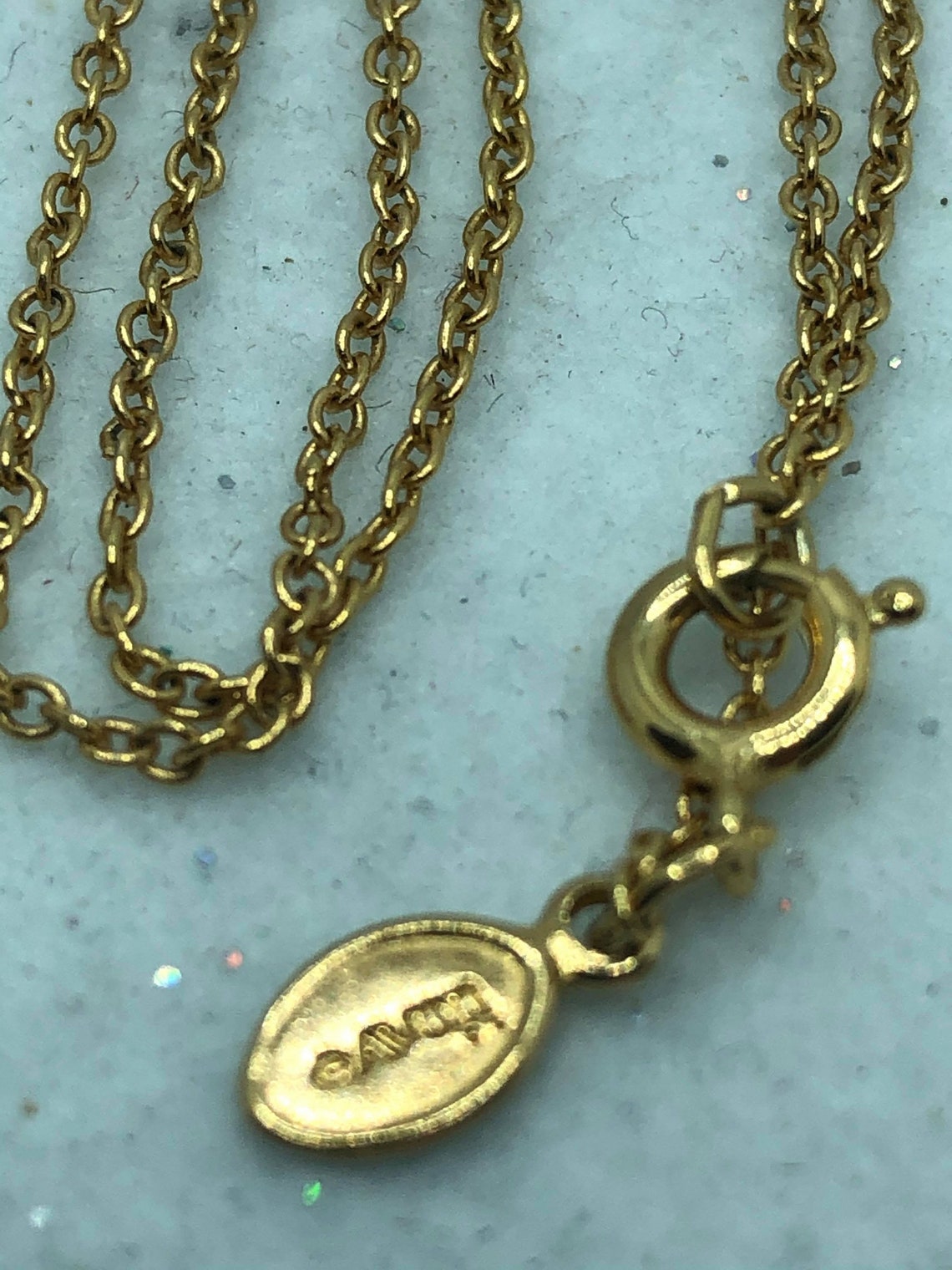 Chain Necklace Vintage Avon royal Highlights Whit - Etsy