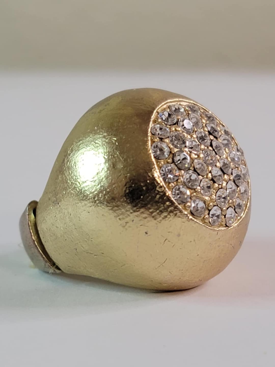 Pave Rhinestone Encrusted Dome Stretch Ring Adjusts 6.5 to 8.5 - Etsy