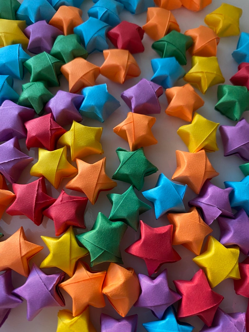 Paper Stars Origami 100 pièces arc-en-ciel - Etsy France