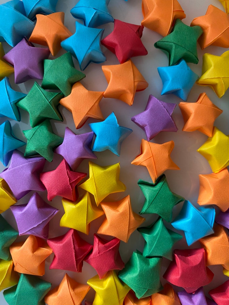 Paper Stars Origami 100 pièces arc-en-ciel - Etsy France