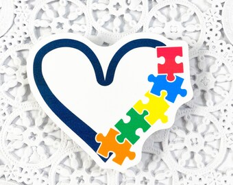 Be Kind Puzzle Piece Vinyl Sticker Autism Awareness Decal | Etsy