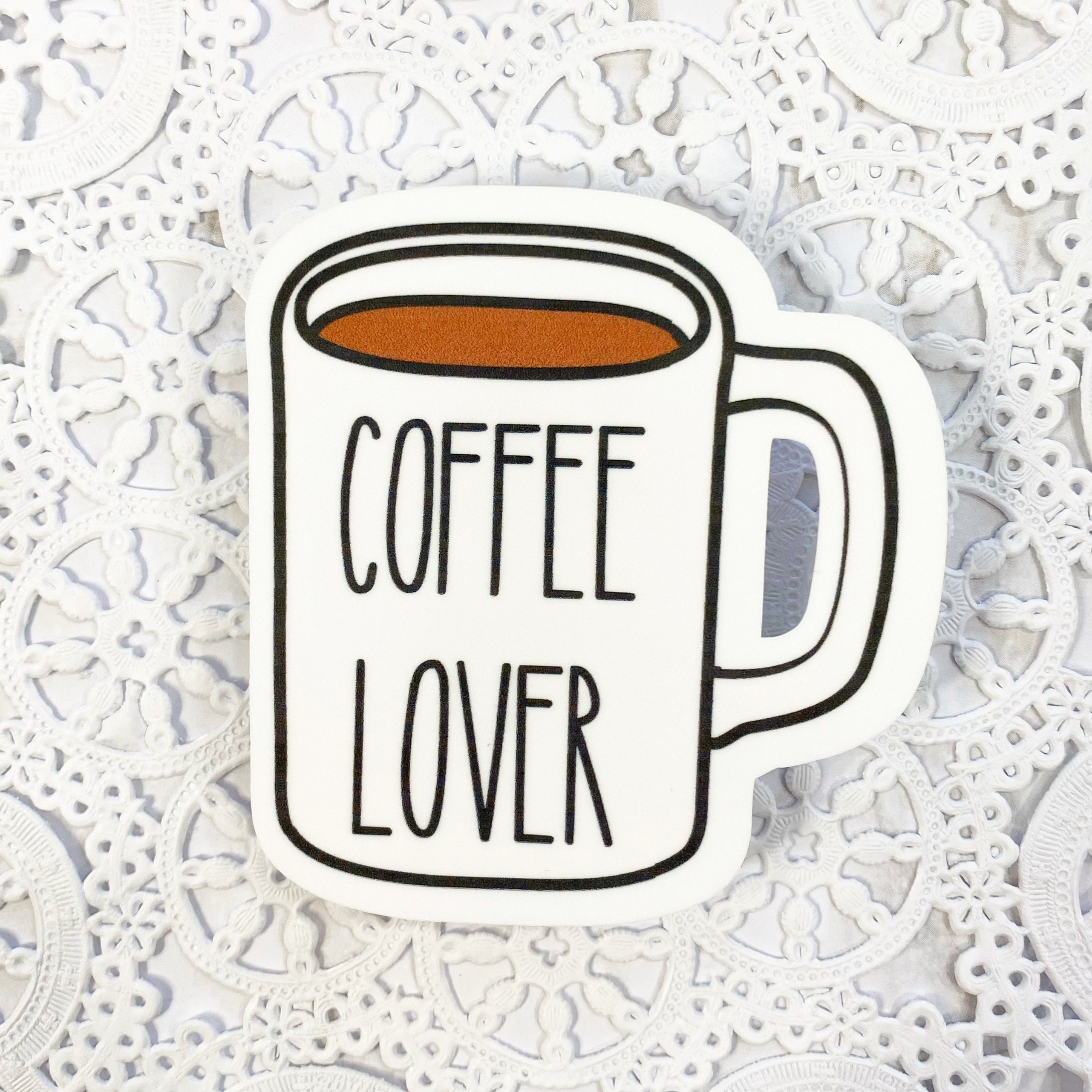 Coffee Lover light Vinyl Sticker Decal Planners Laptop | Etsy