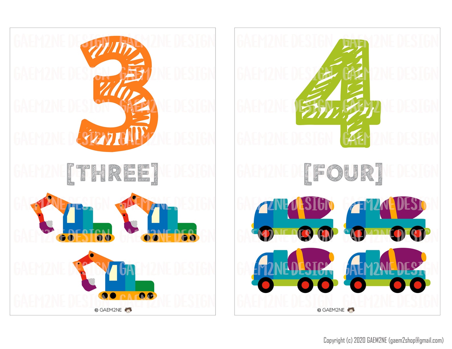 Number Flash Cards Printable, 123 Flash Cards, Montessori Learning ...