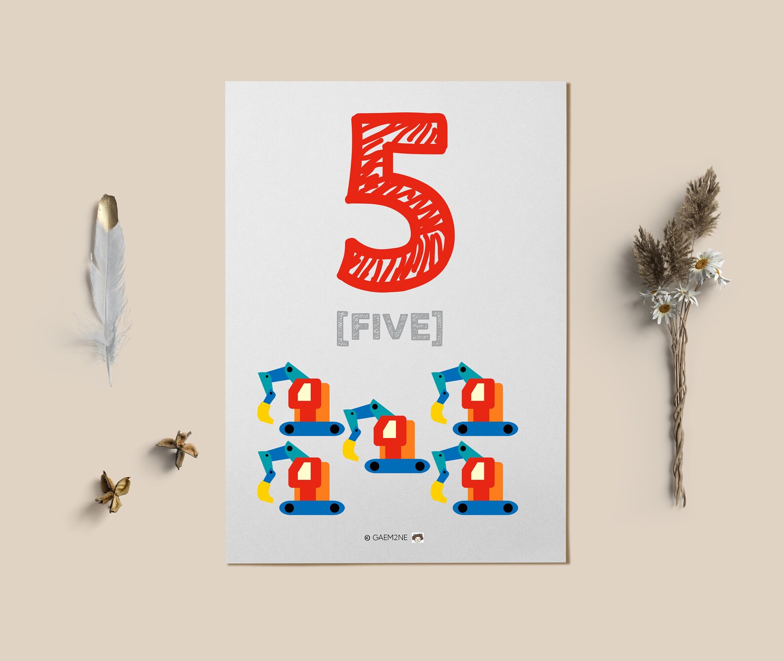 Number Flash Cards Printable, 123 Flash Cards, Montessori Learning ...