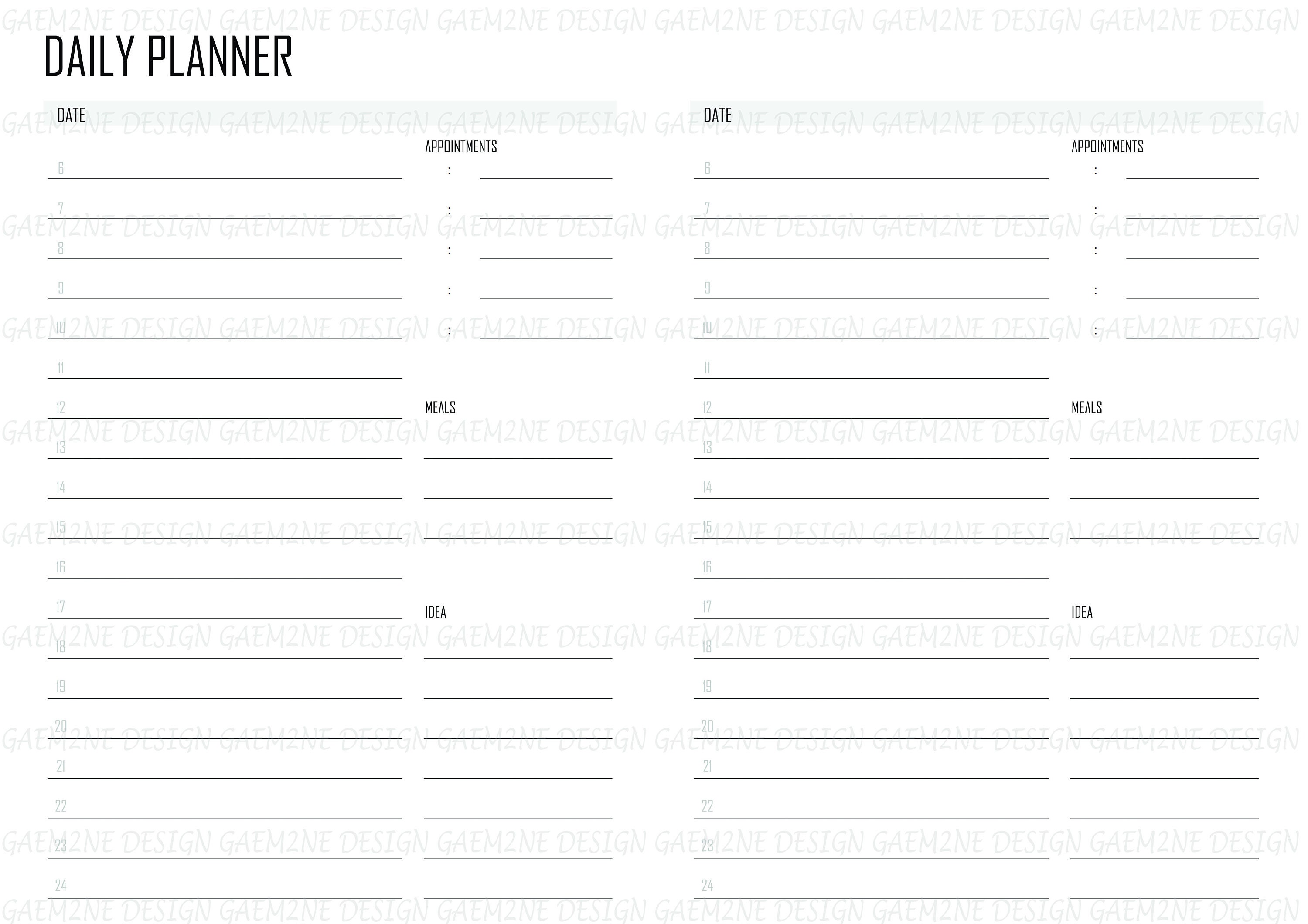 Printable Desk Planner Simple Study Planner Planner Inserts - Etsy