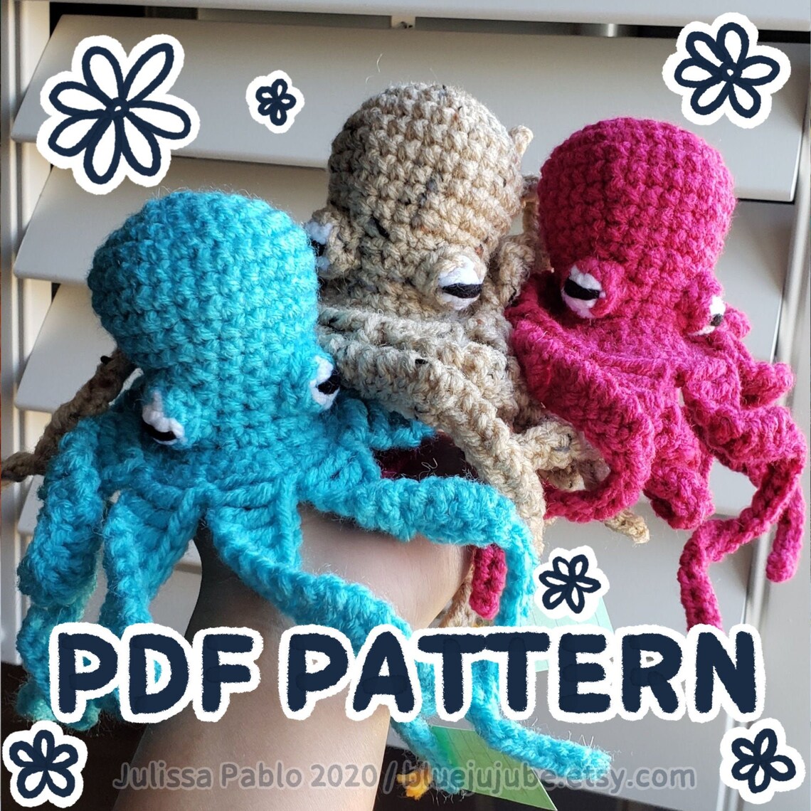 Crochet Octopus Pattern PDF, Amigurumi Toy Octopus Tutorial and ...