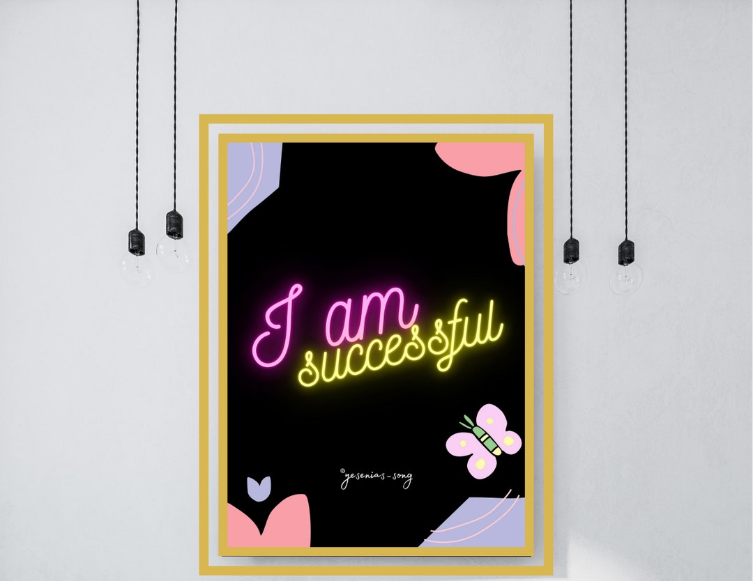 Neon Affirmation Art Print: Trendy Home Decor (digital Download) - Etsy
