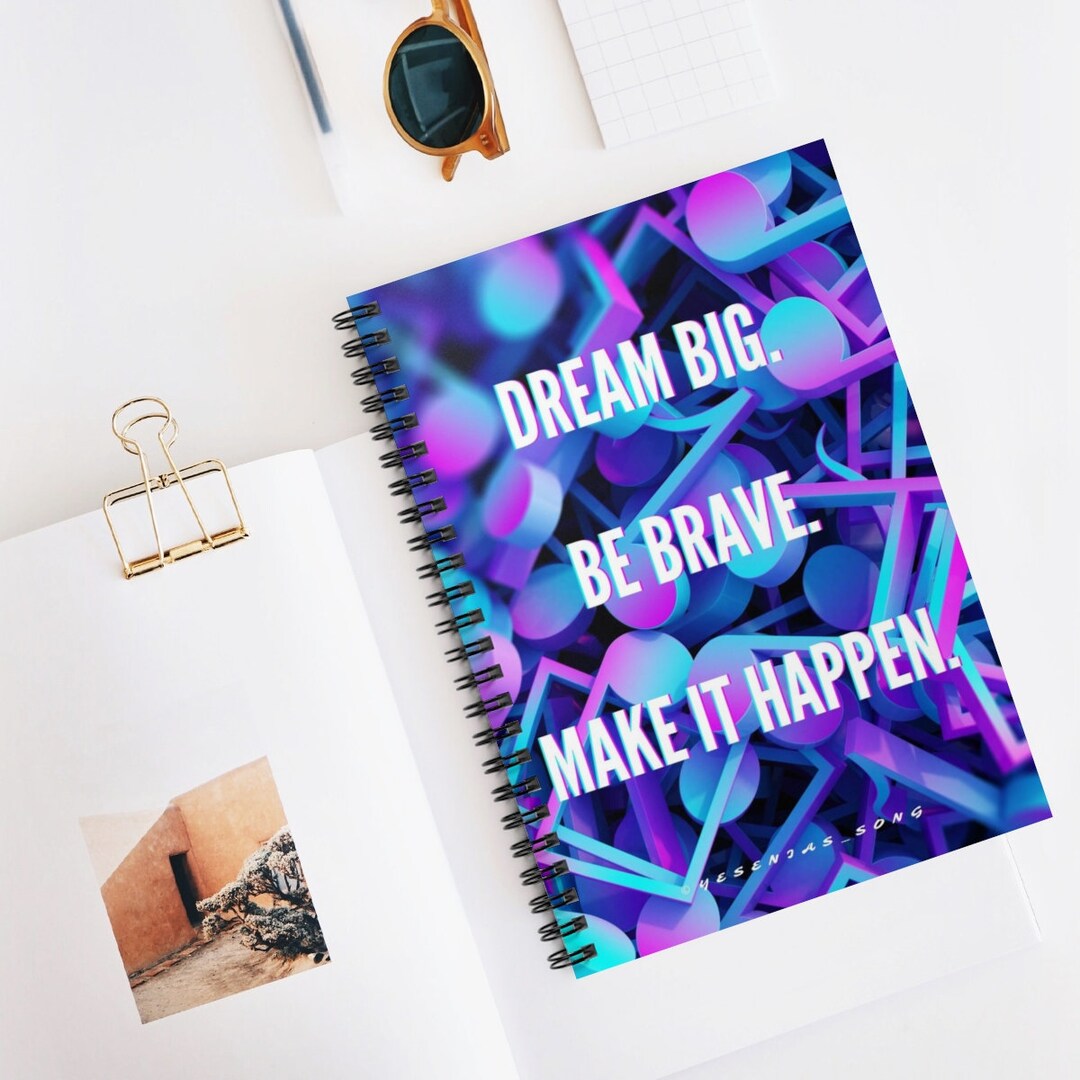 Dream Big Music Note Design Spiral Notebook - Ruled Line by Yesenias ...