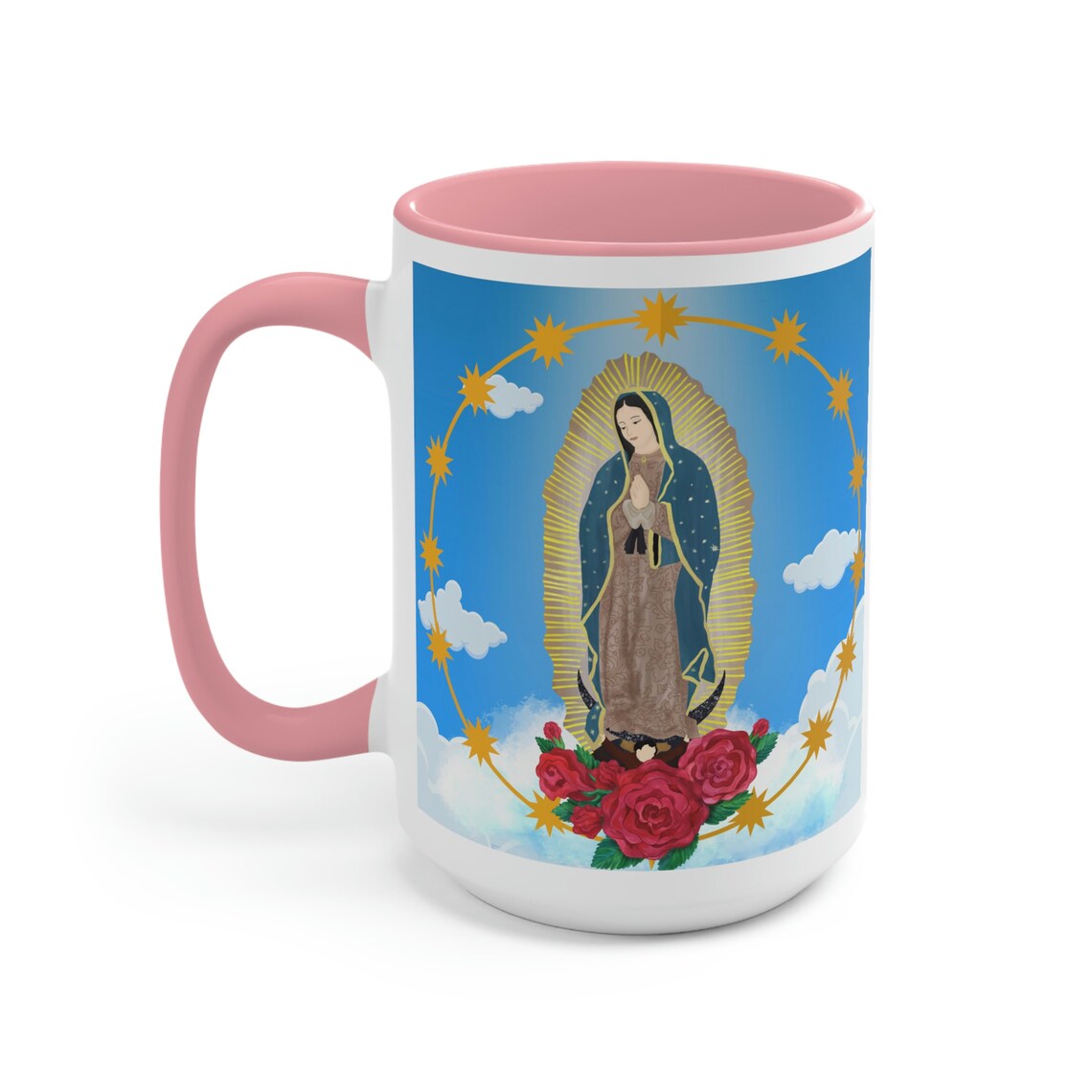 Our Lady of Guadalupe Accent Mug, La Virgen De Guadalupe Taza, Taza ...