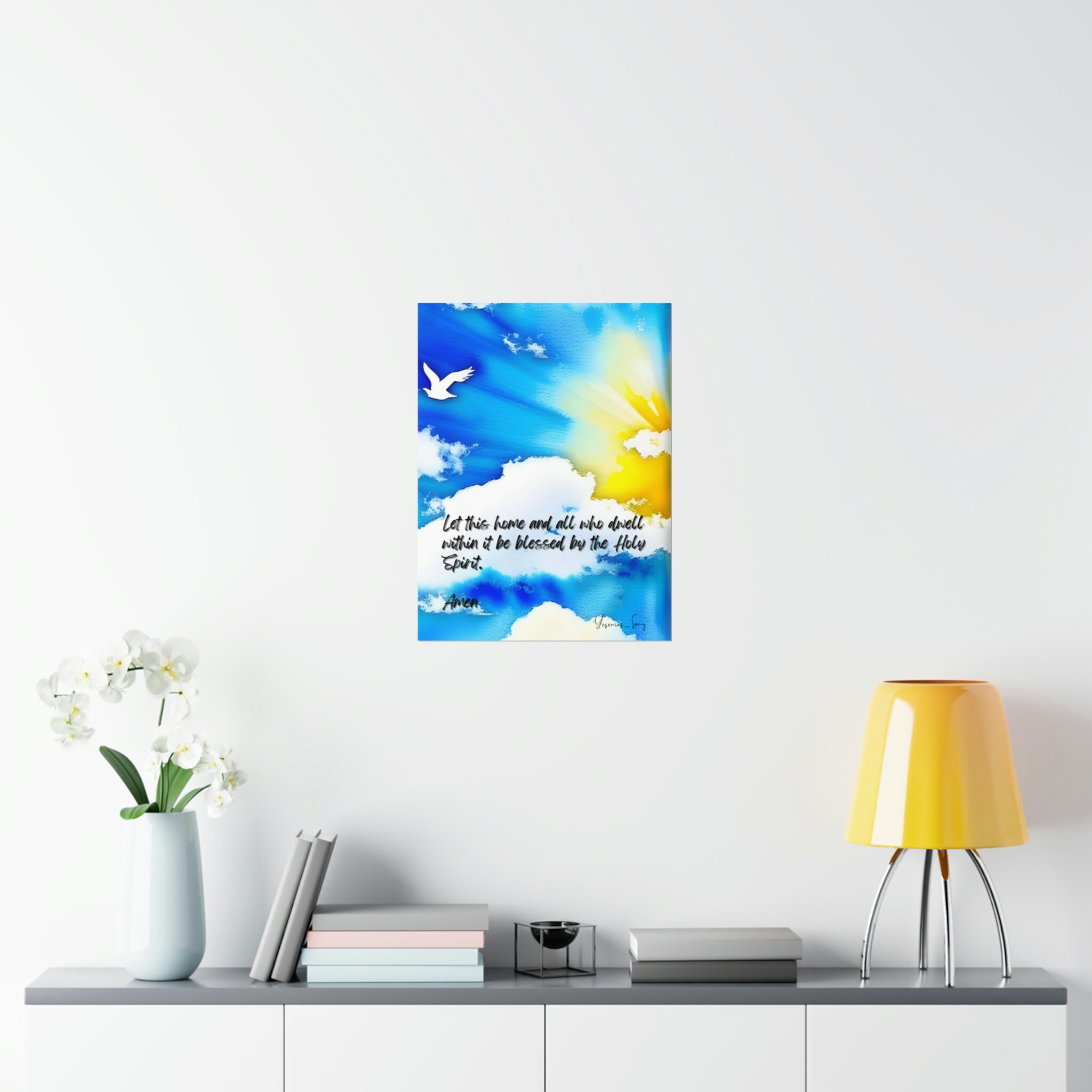 Holy Spirit Prayer Watercolor Art Premium Matte Vertical Posters ...