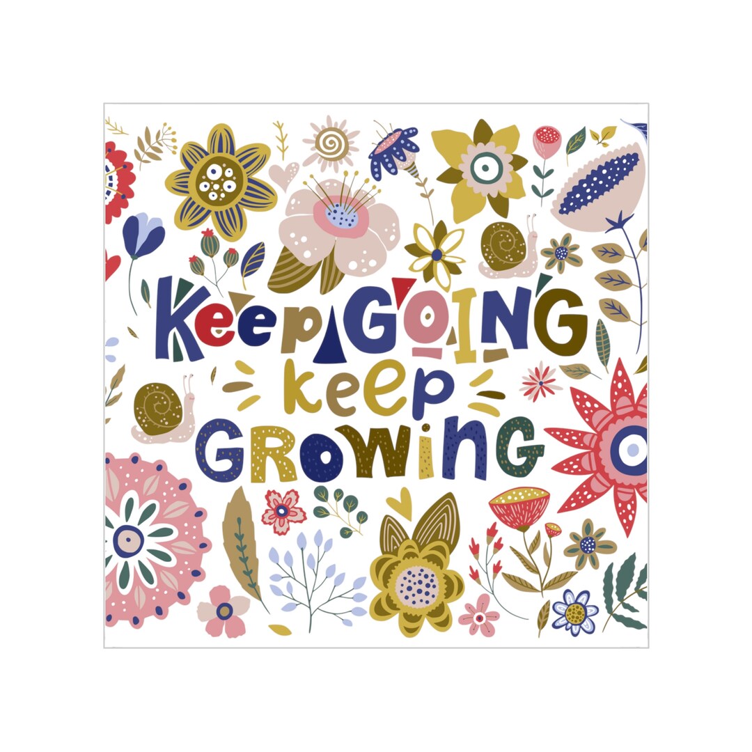 Keep Going Transparent Outdoor Stickers, Square, 1pc - Etsy