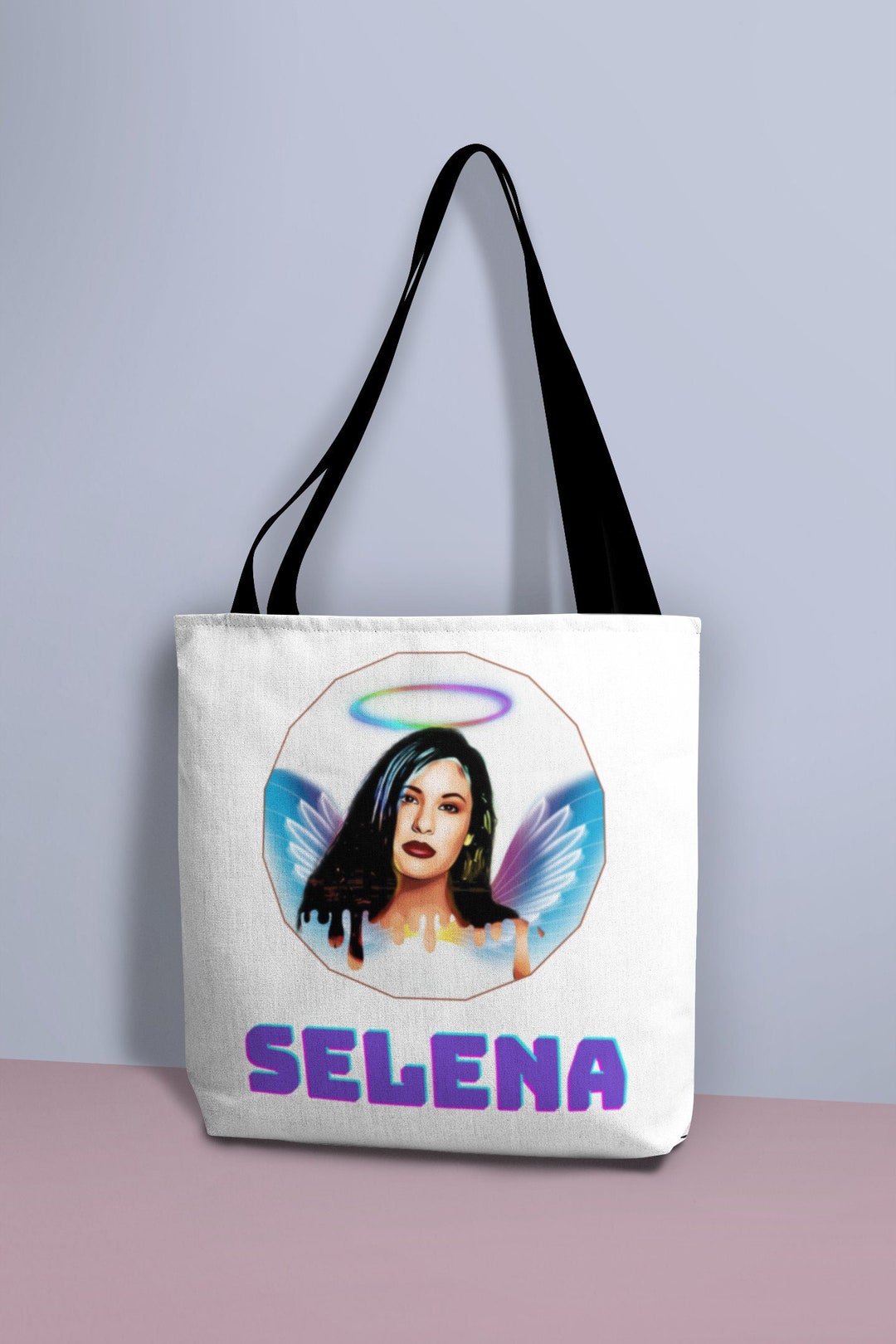 Cute Selena Quintanilla Angel Wings AOP Tote Bag, Selena Trendy Tote ...
