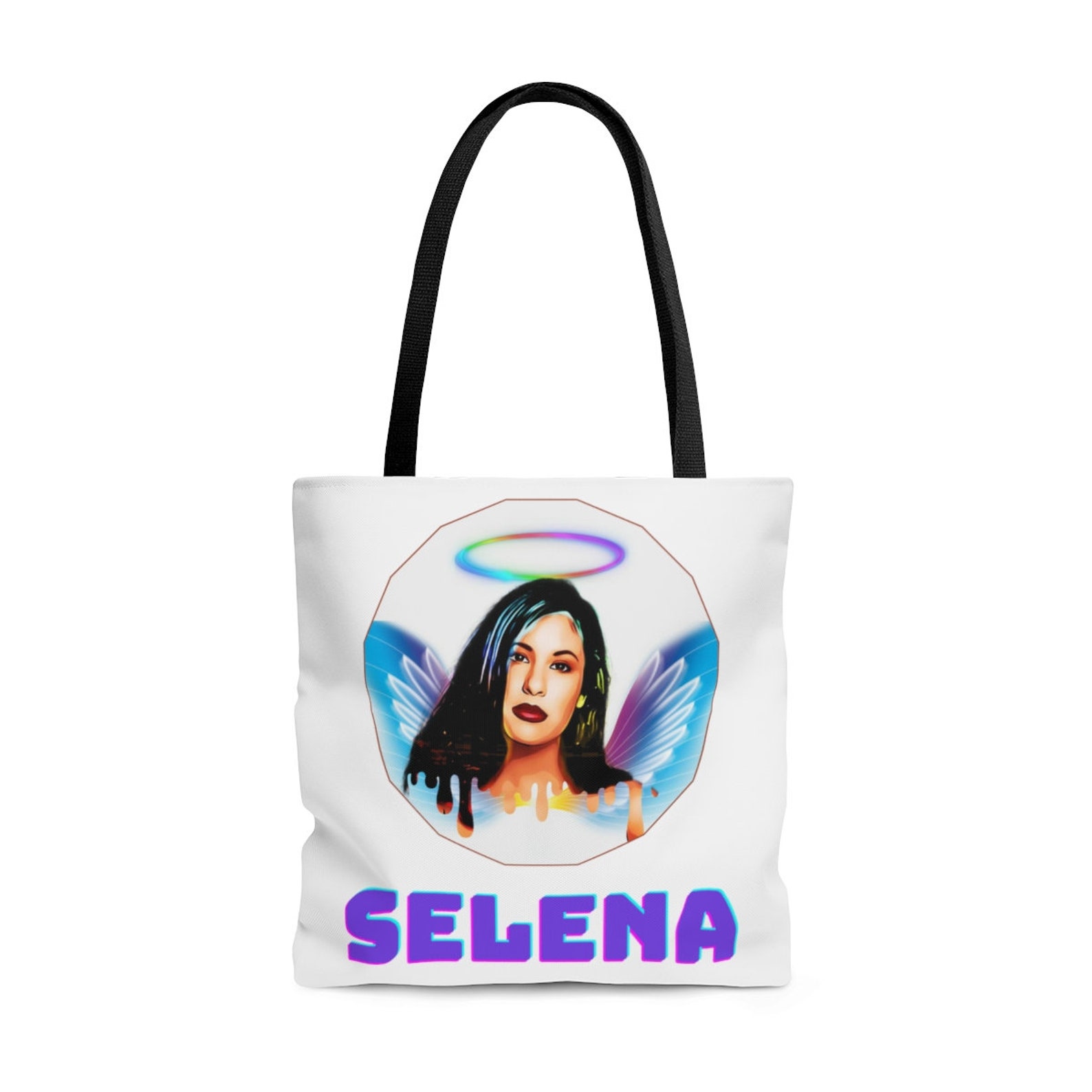 Cute Selena Quintanilla Angel Wings AOP Tote Bag, Selena Trendy Tote ...