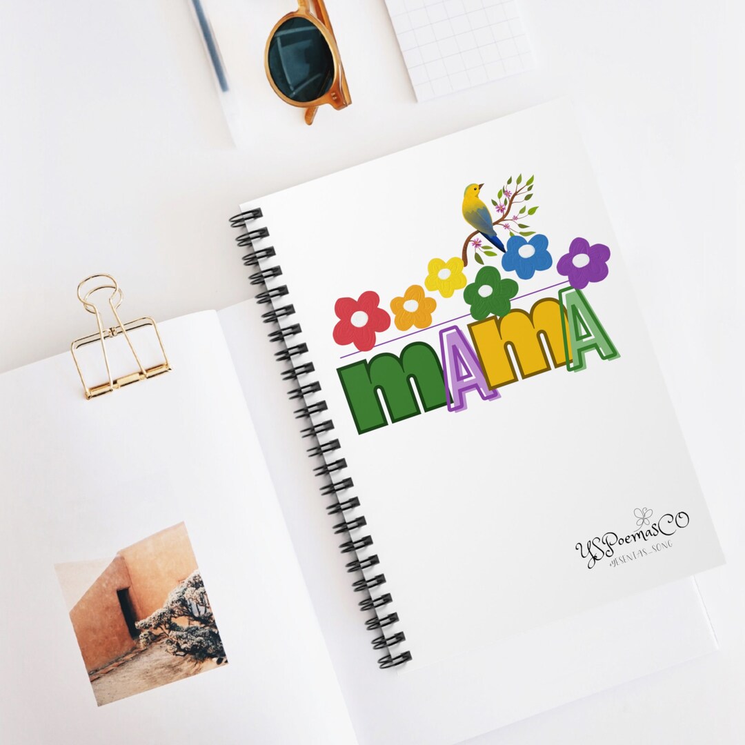 Mama Colorful Spiral Notebook - Ruled Line, Mother's Day Gift, Día De ...