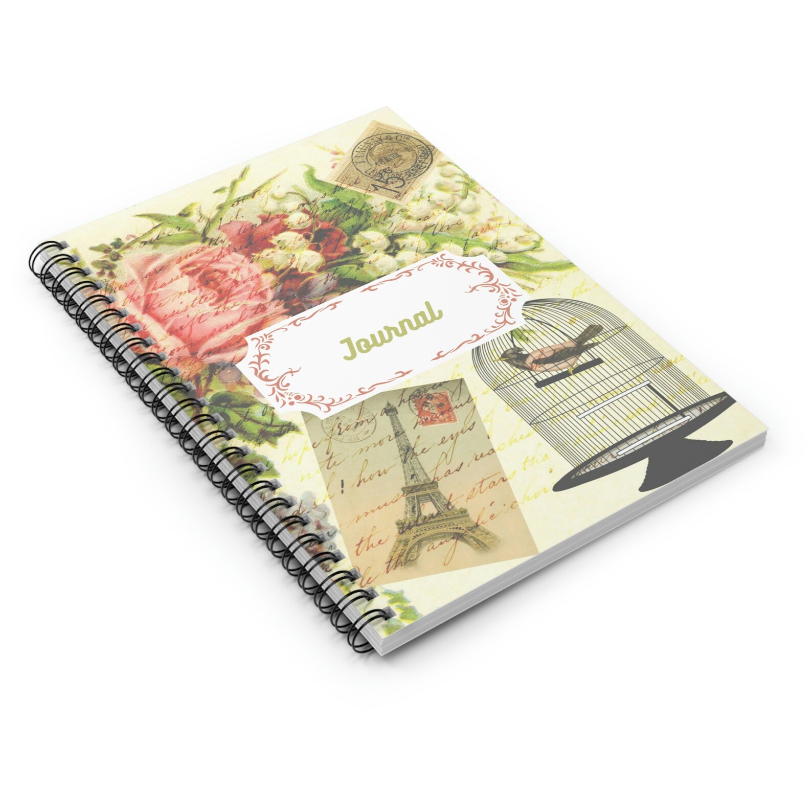 Vintage Design Spiral Notebook - Ruled Line, Victorian Journal, Prayer ...