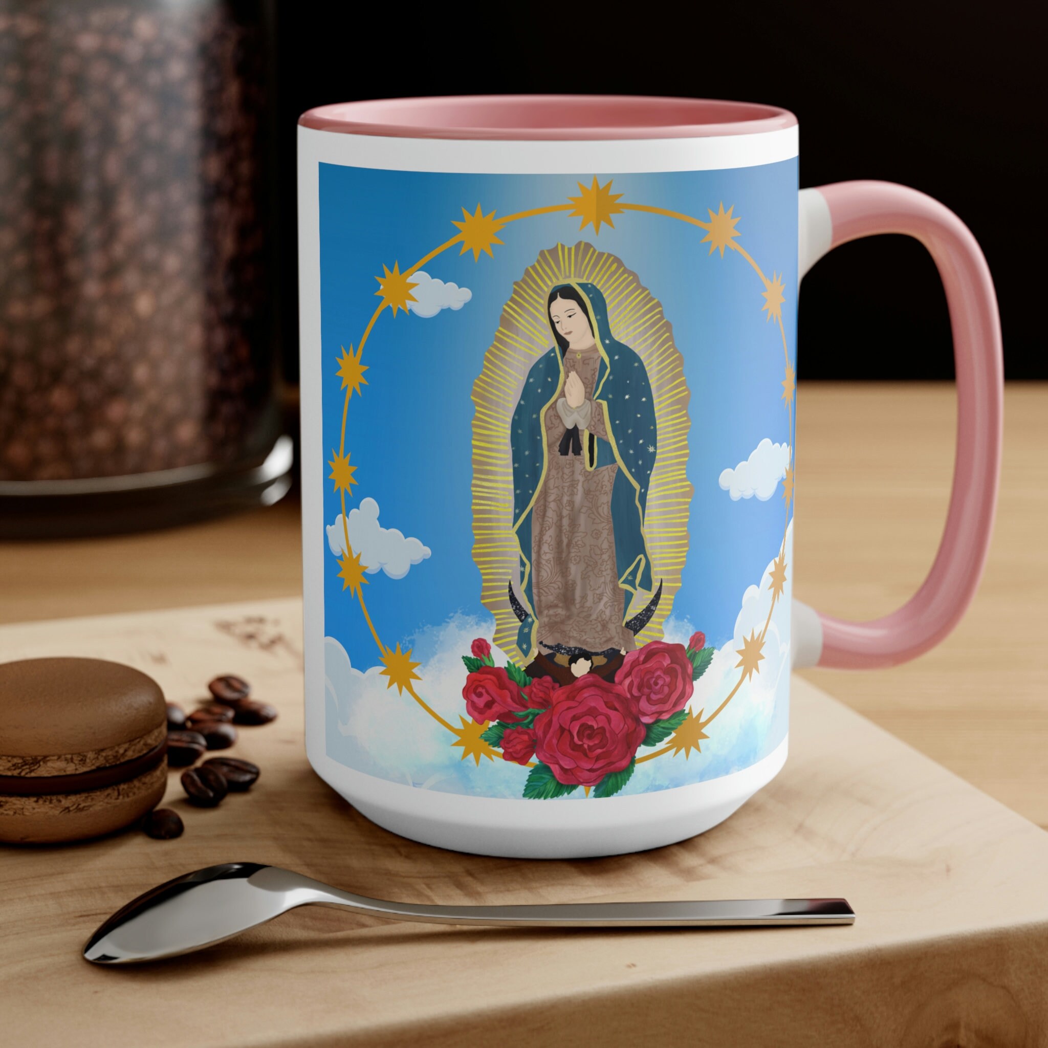 Our Lady of Guadalupe Accent Mug, La Virgen De Guadalupe Taza, Taza ...