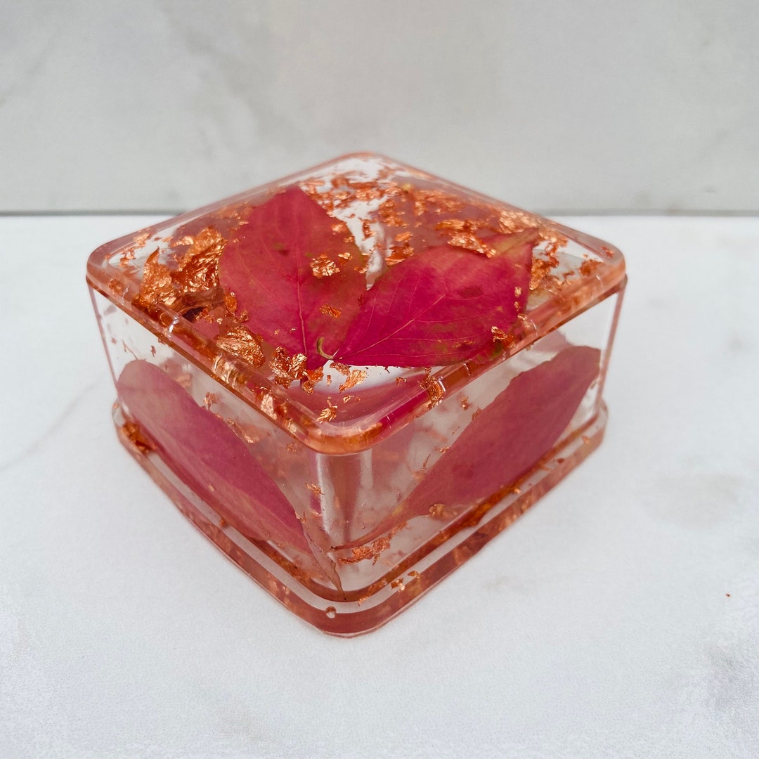 Flower Preservation, Square Jewelry Box, Jewelry Box With Real Flowers ...
