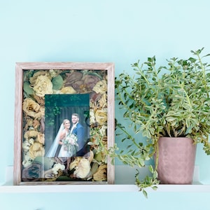 Shadow Box With Real Flowers and Photos, Floral Preservation, Pressed ...