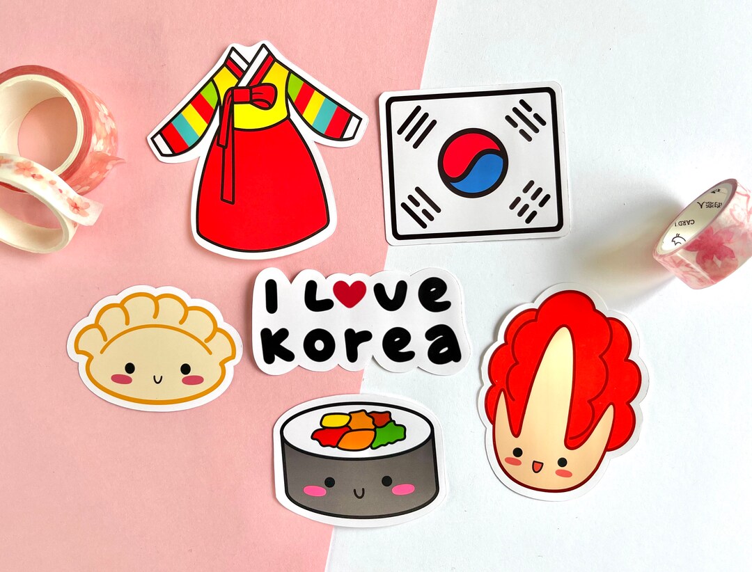 South Korean Culture Sticker Set/ Pack | Die Cut, Bullet Journal ...