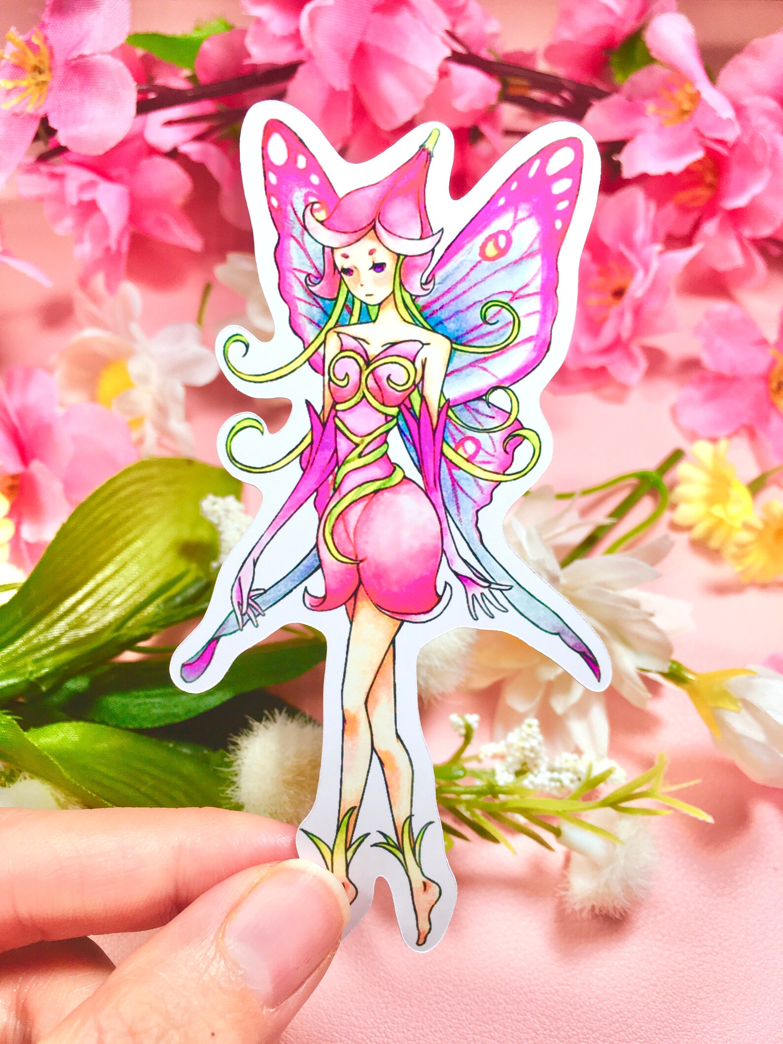 Pink Fairy/ Faerie/ Pixie Sticker Die cut bullet journal | Etsy