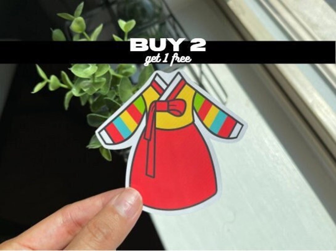 South Korean Hanbok Dress Sticker Die Cut, Bullet Journal, Planner ...