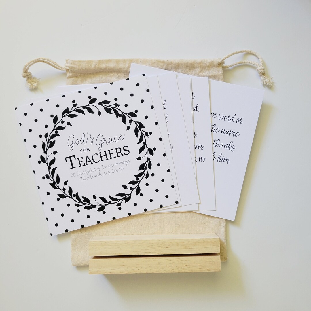 Scripture Cards, Teacher Gift, Christian Teacher Gift, Teacher ...