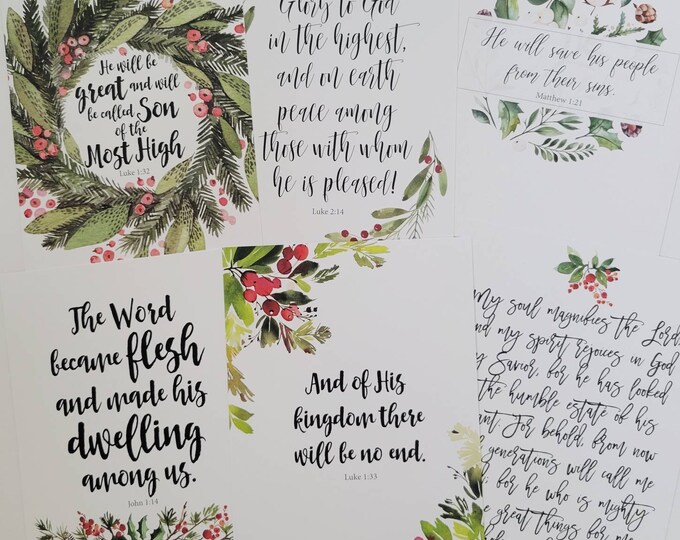 Printable Scripture Cards, Bible Verse Cards, Scripture Memory Cards ...