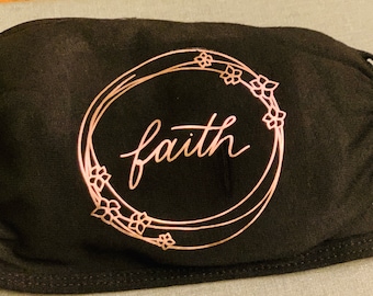 Faith Over Fear Face Mask Cross Faith Christian - Etsy