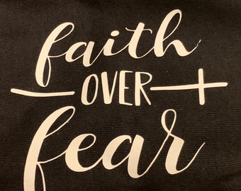Faith Over Fear Face Mask Cross Faith Christian - Etsy