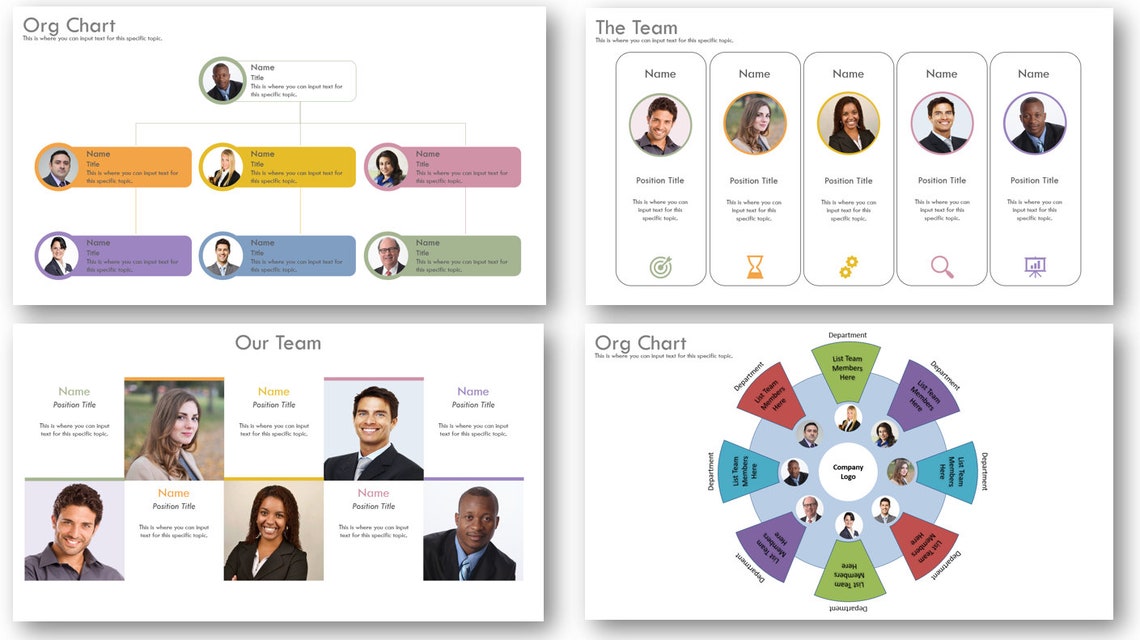 Team and Organization Powerpoint Slides Bundle - Etsy