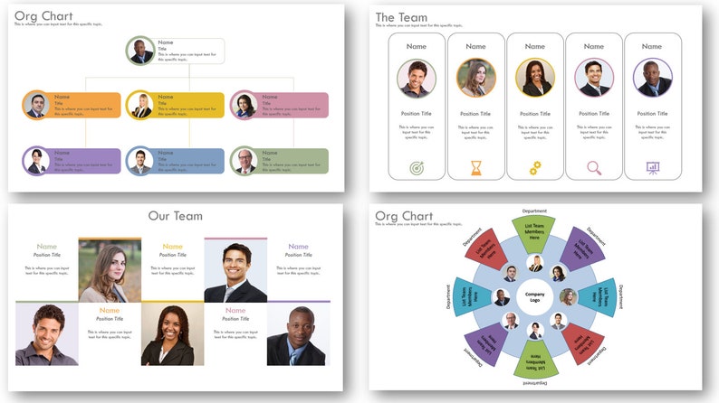Team and Organization Powerpoint Slides Bundle - Etsy