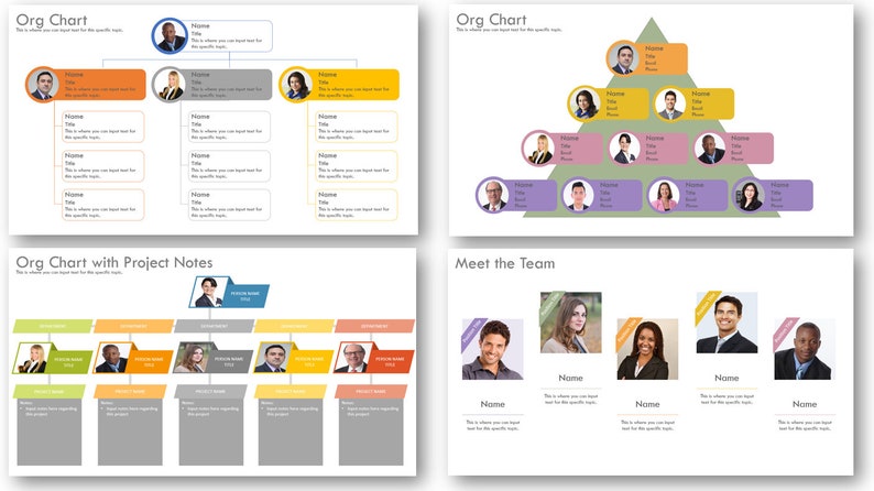 Team and Organization Powerpoint Slides Bundle - Etsy
