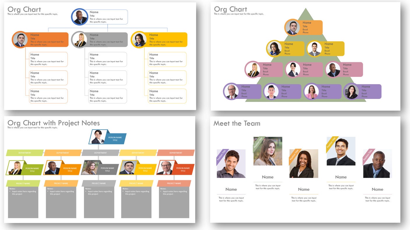 Team and Organization Powerpoint Slides Bundle - Etsy