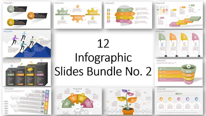 Infographic Powerpoint Slides Bundle 2 - Etsy