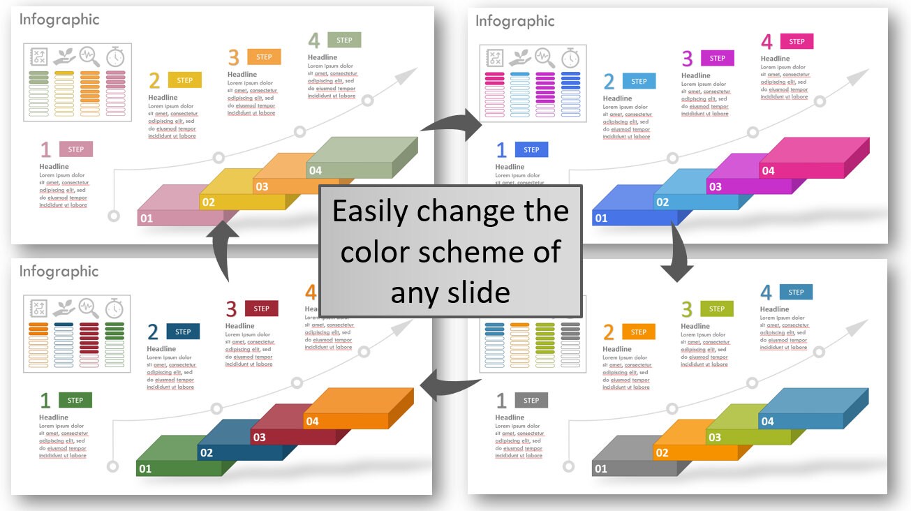 Infographic Powerpoint Slides Bundle 2 | Etsy
