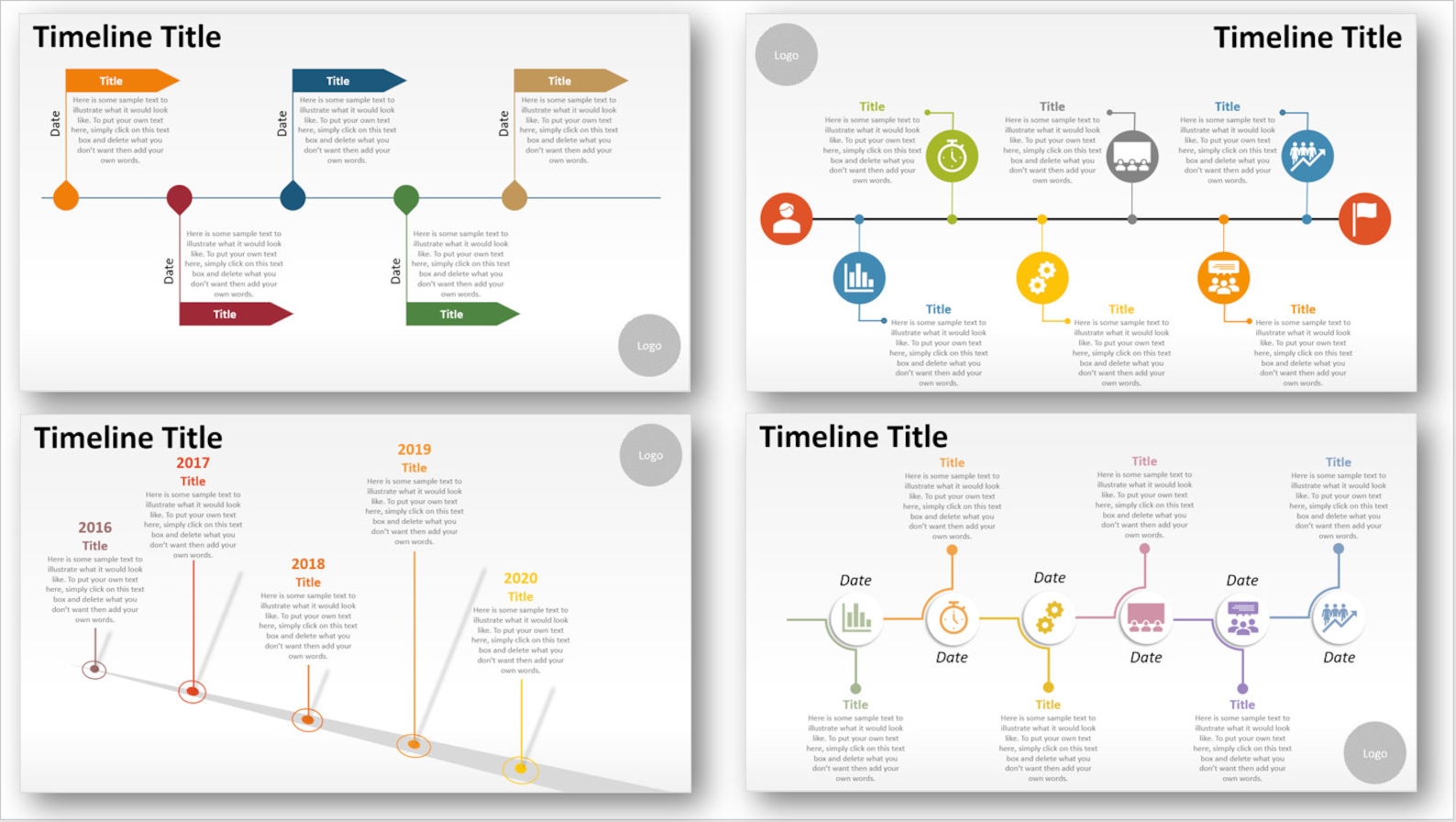 Timeline Powerpoint Slides Bundle - Etsy