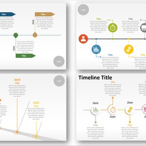 Timeline Powerpoint Slides Bundle - Etsy