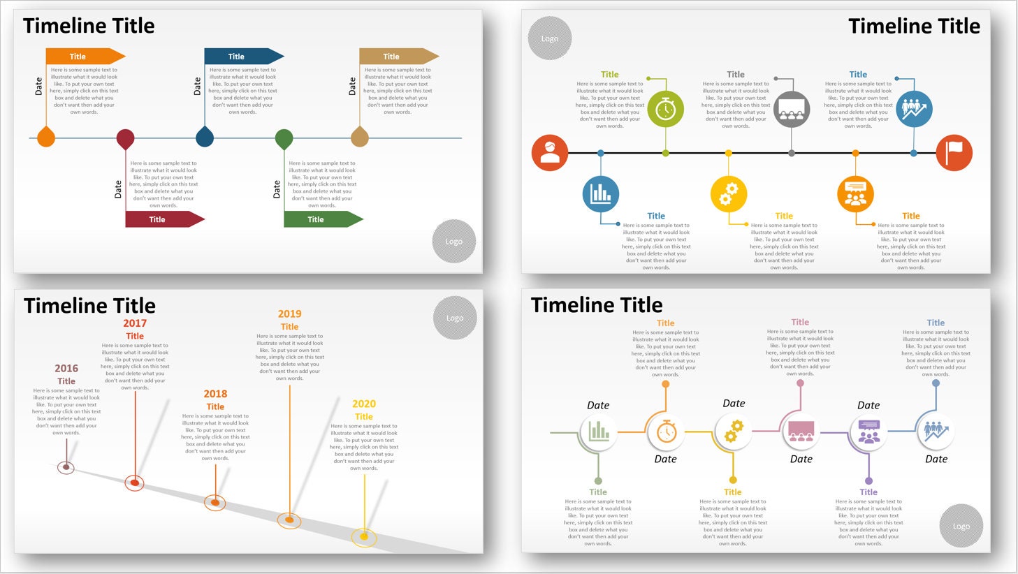 Timeline Powerpoint Slides Bundle - Etsy